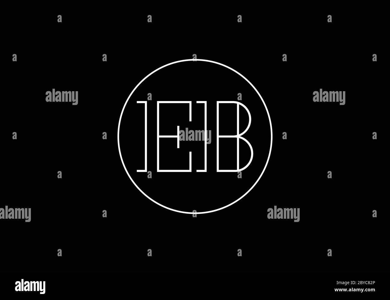 Initial Monogram Letter E B Logo Design Vector Template. E B Letter ...