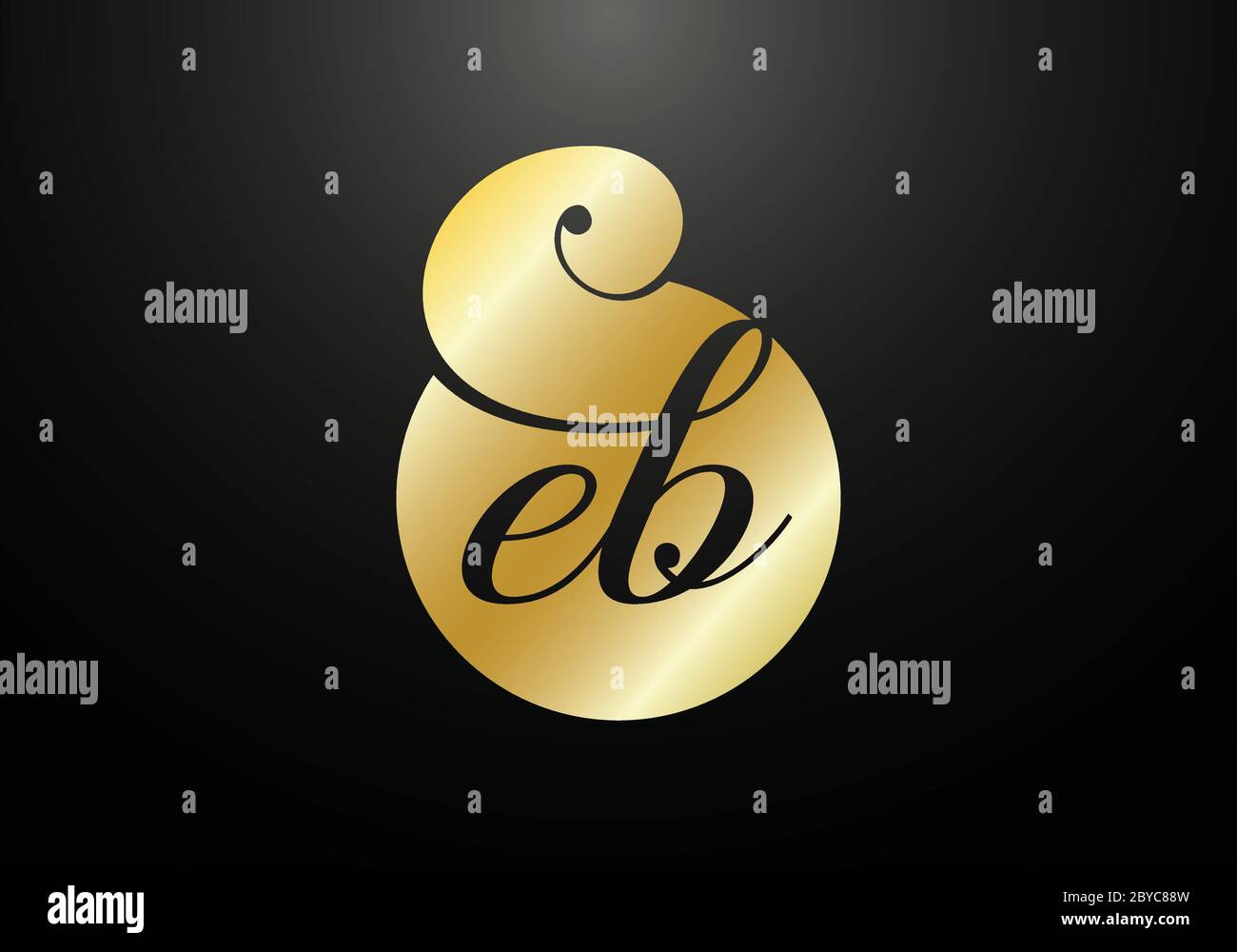 Initial Monogram Letter E B Logo Design Vector Template. E B Letter ...