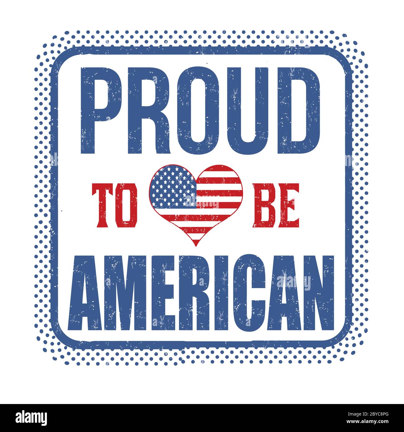 Proud to be american sign or stamp on white background, vector ...