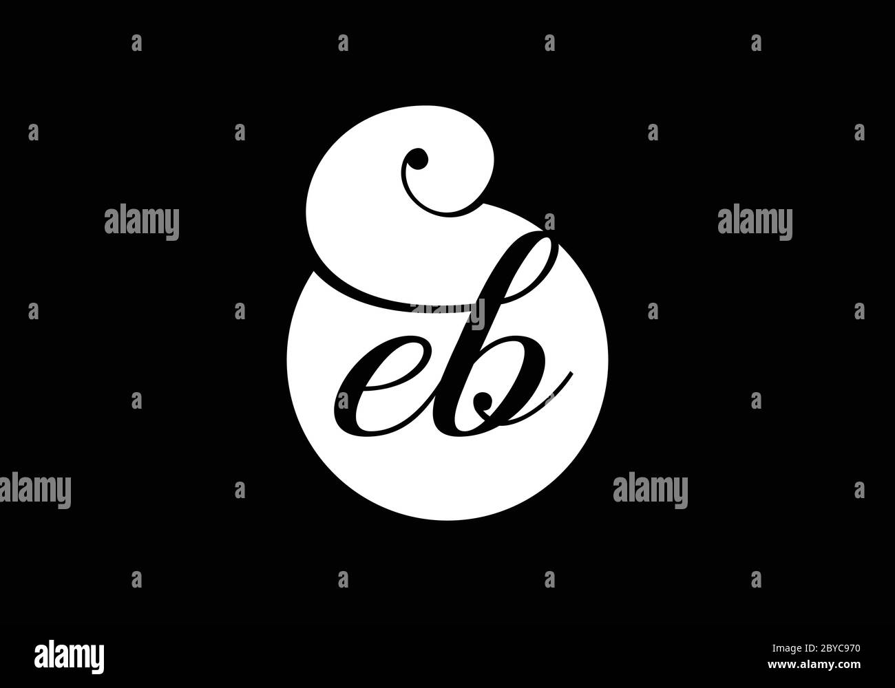 Initial Monogram Letter E B Logo Design Vector Template. E B Letter ...