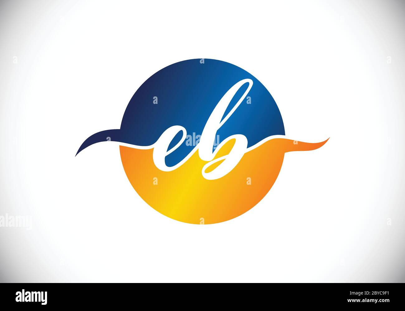 Initial Monogram Letter E B Logo Design Vector Template. E B Letter ...