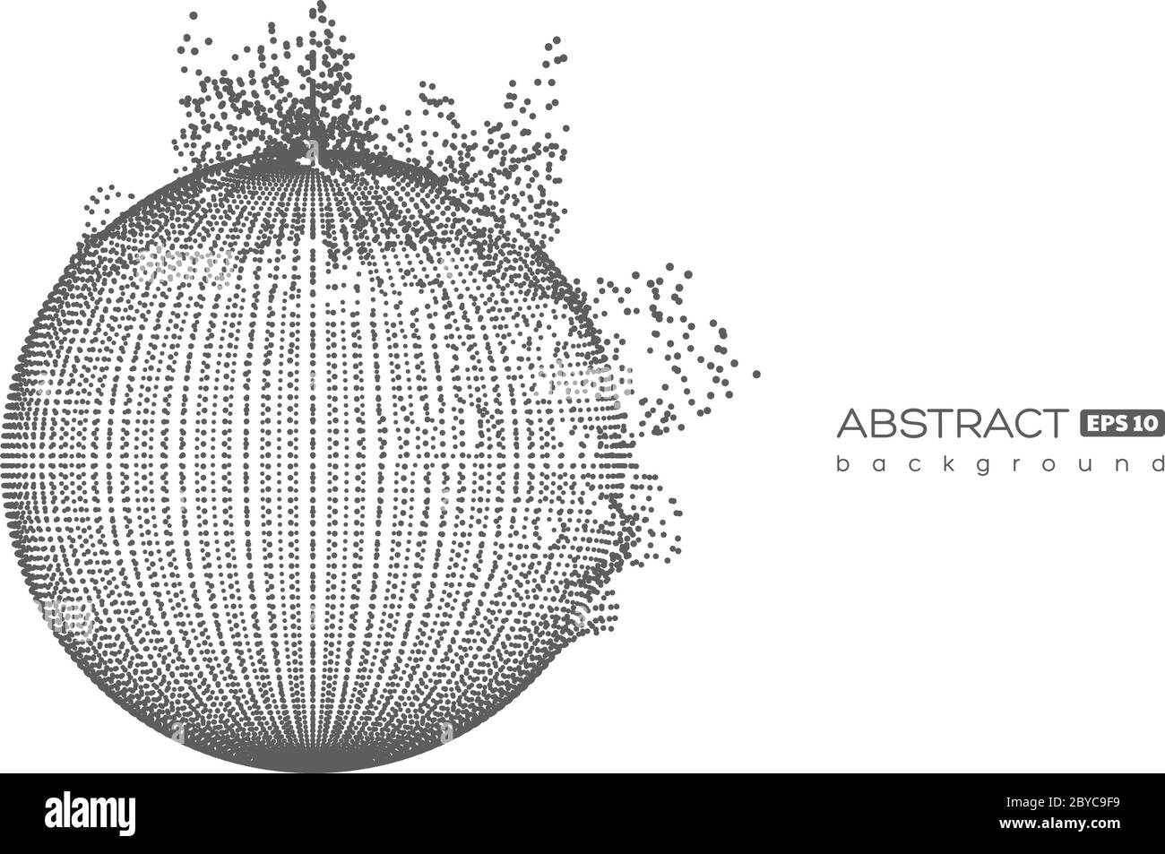 Abstract particles sphere with explosion effect Stock Vector Image ...