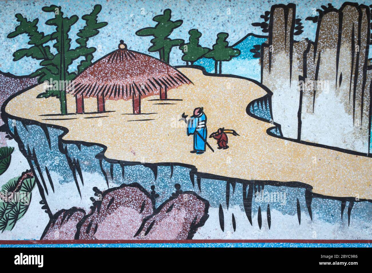 Buddhist Temple Wall Paintings Stock Photo - Alamy