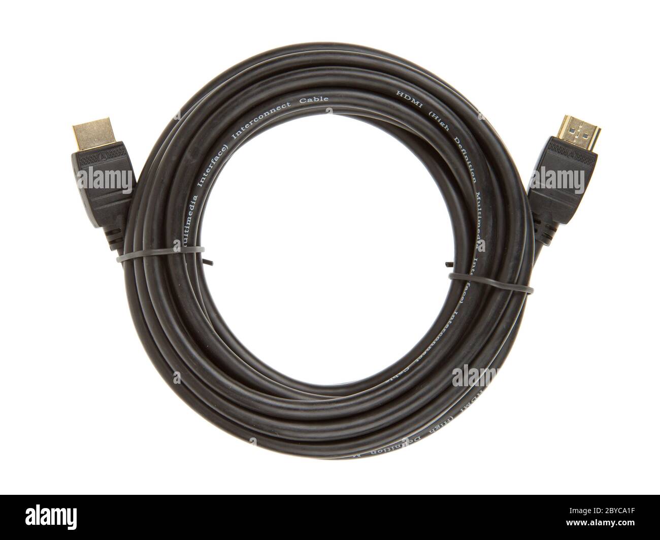 HDMI cable on white background Stock Photo - Alamy