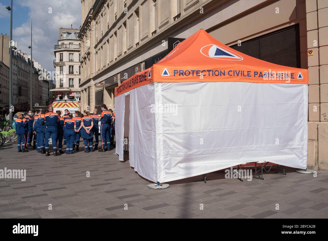 The Civil Protection Paris Seine during the rally organized by SOS ...