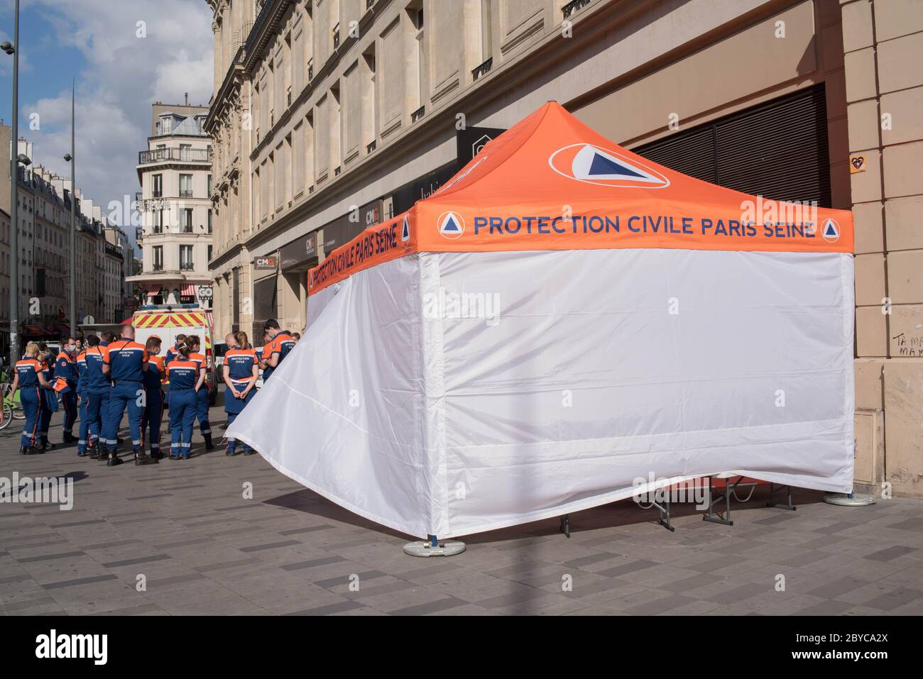 The Civil Protection Paris Seine during the rally organized by SOS ...