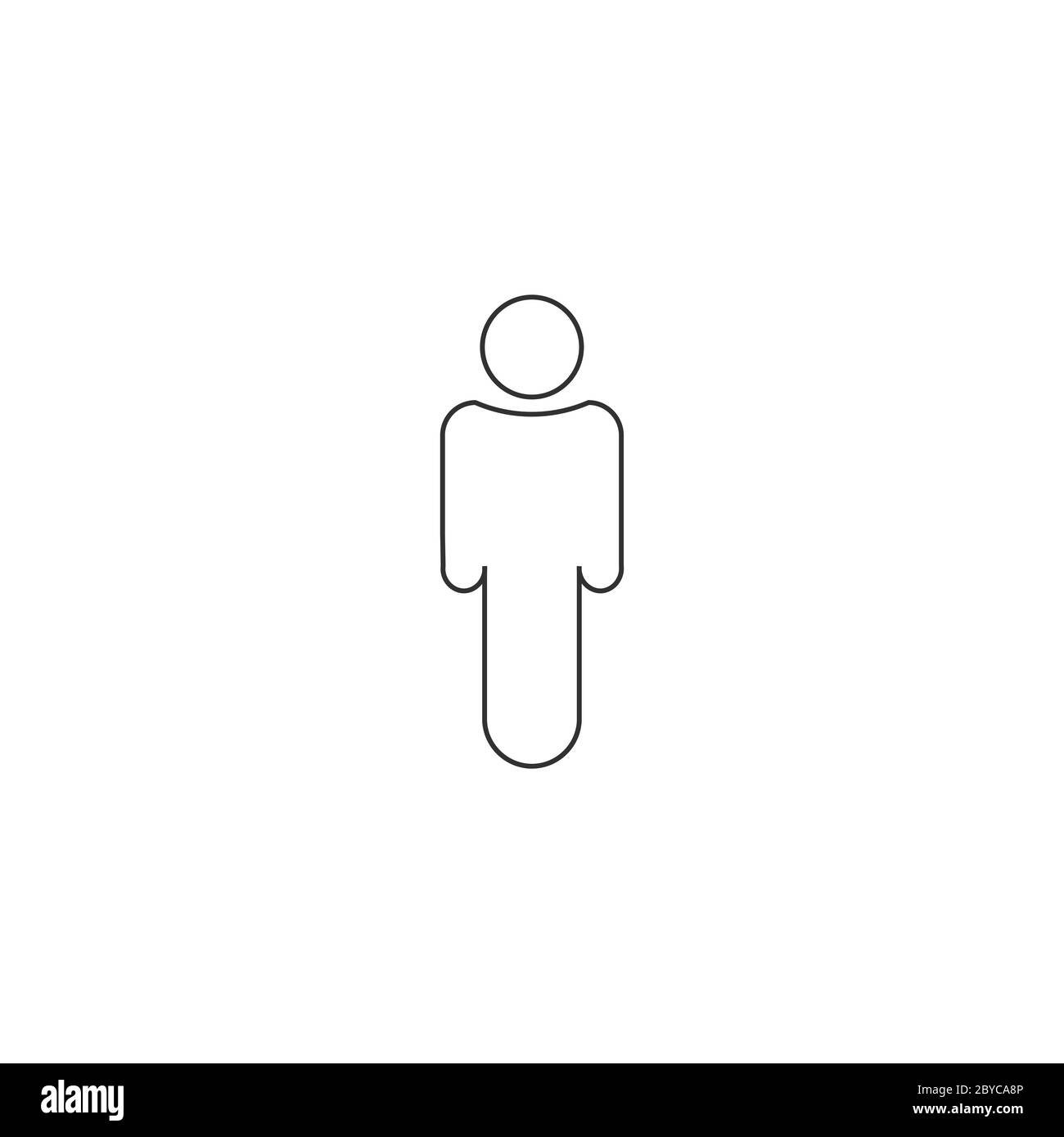 Man or person icon in linear style. user icon. Stock vector ...