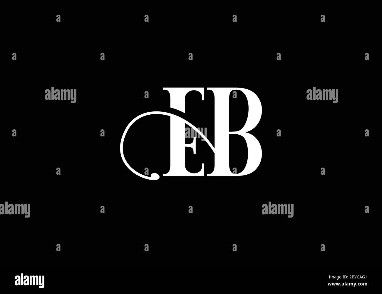 Initial Monogram Letter E B Logo Design Vector Template. E B Letter ...