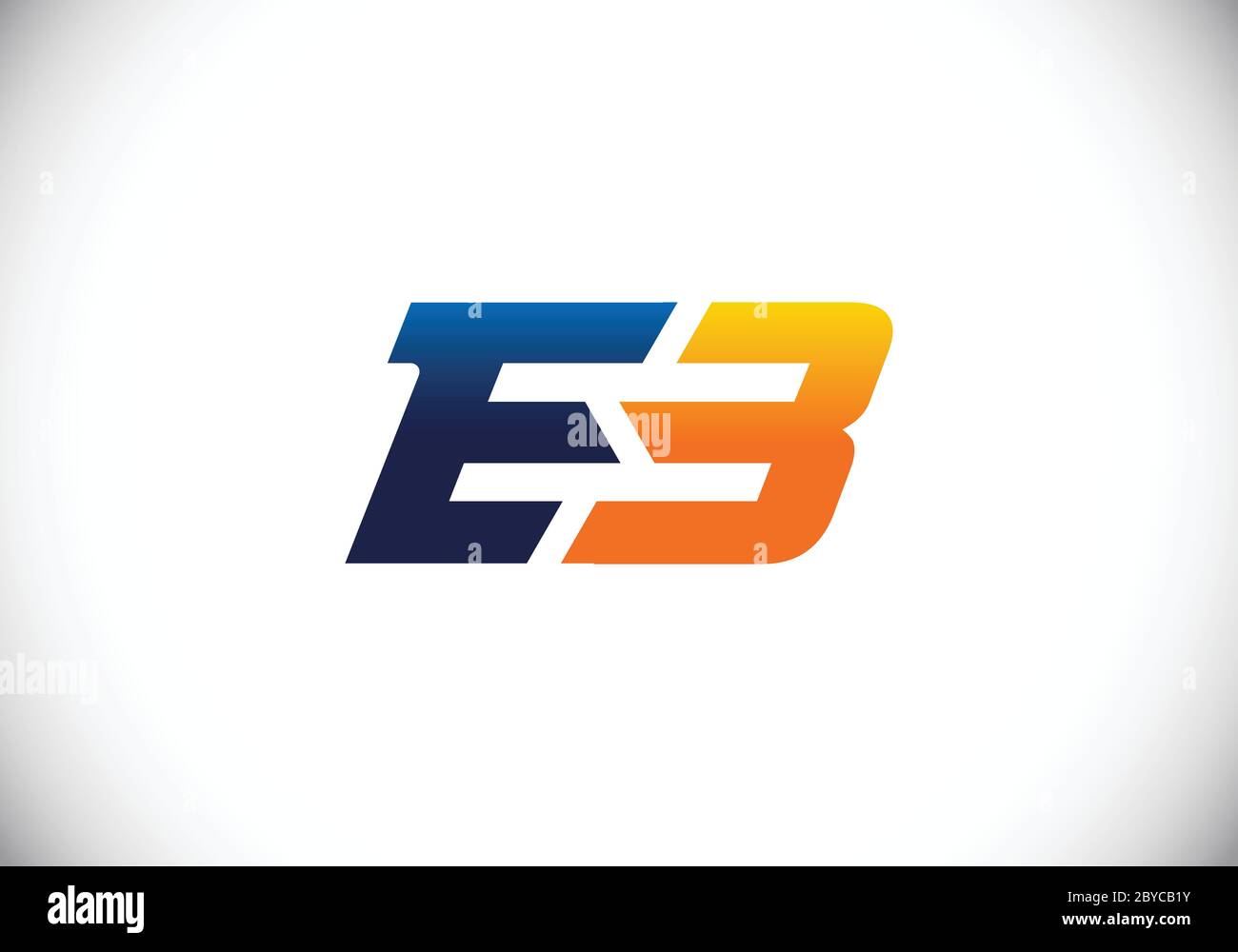 Initial Monogram Letter E B Logo Design Vector Template. E B Letter ...