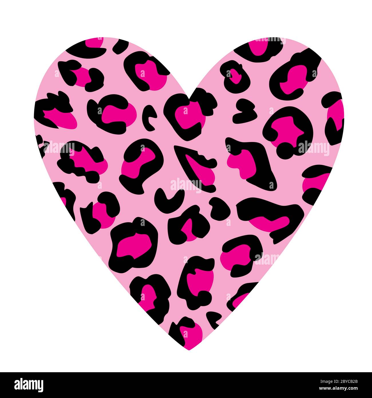 Pink Leopard Print Heart