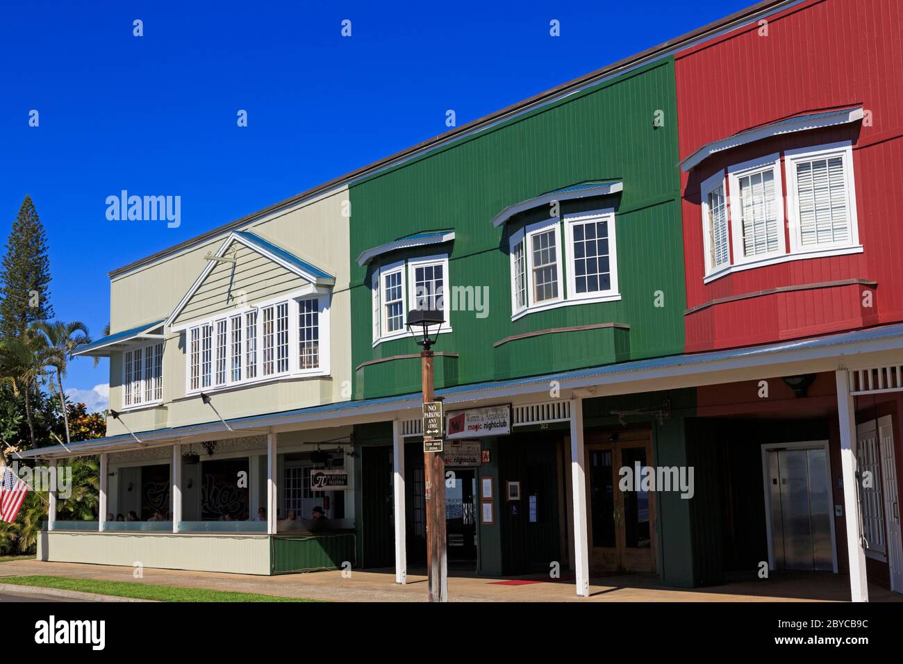 Stores on Front Street, Lahaina, Maui Island, Hawaii, USA Stock Photo ...