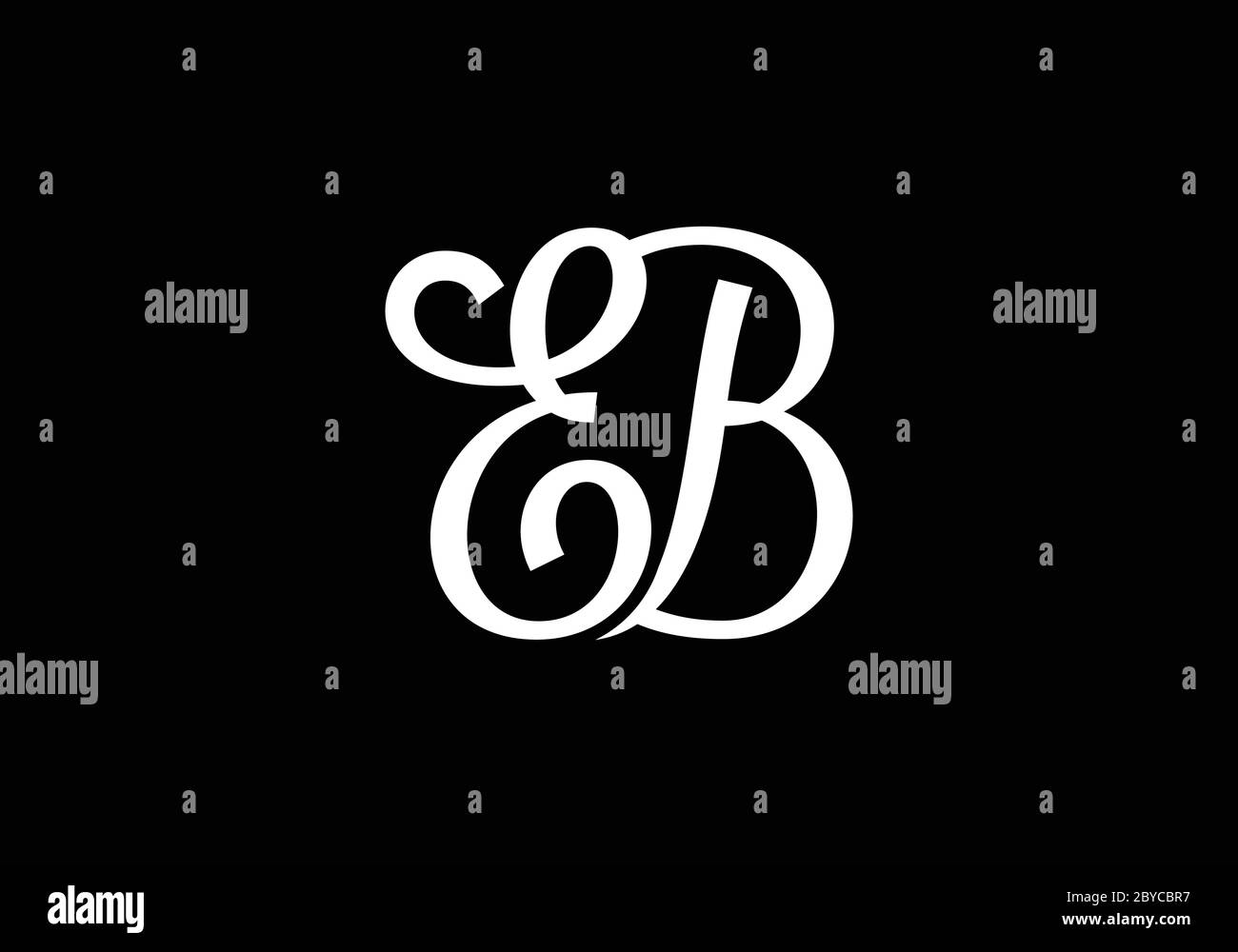 Initial Monogram Letter E B Logo Design Vector Template. E B Letter ...