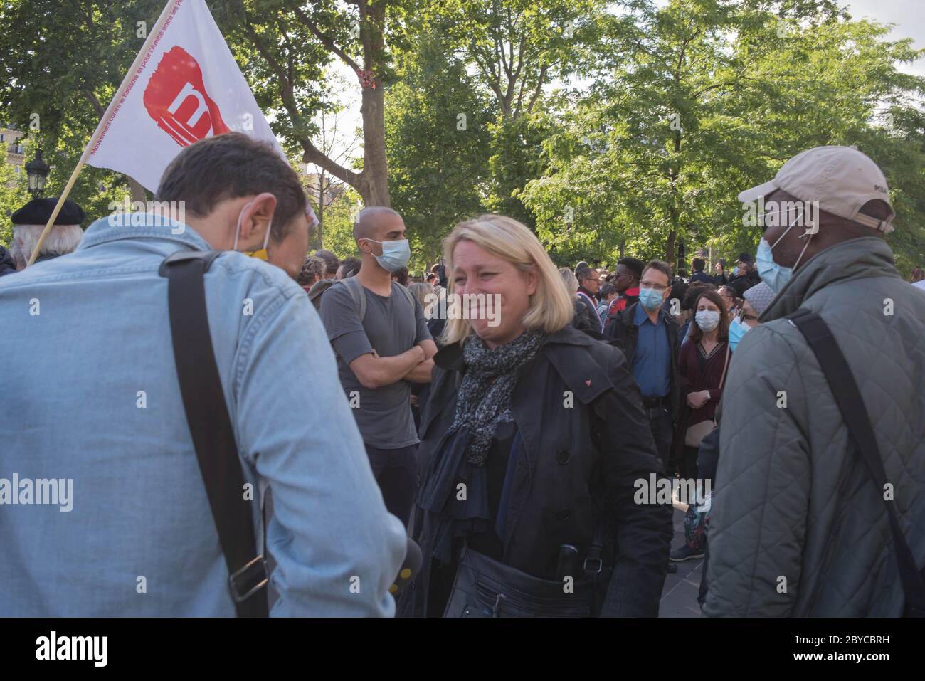 .Rally organized by SOS Racisme in tribute to George Floyd on the Place ...