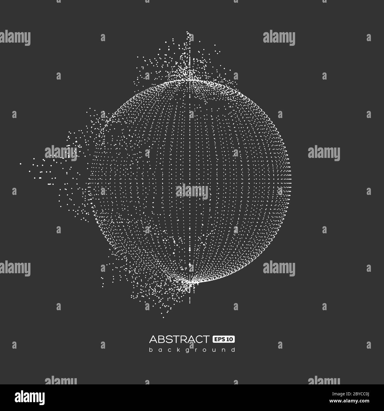 Abstract particles sphere with explosion effect Stock Vector Image ...