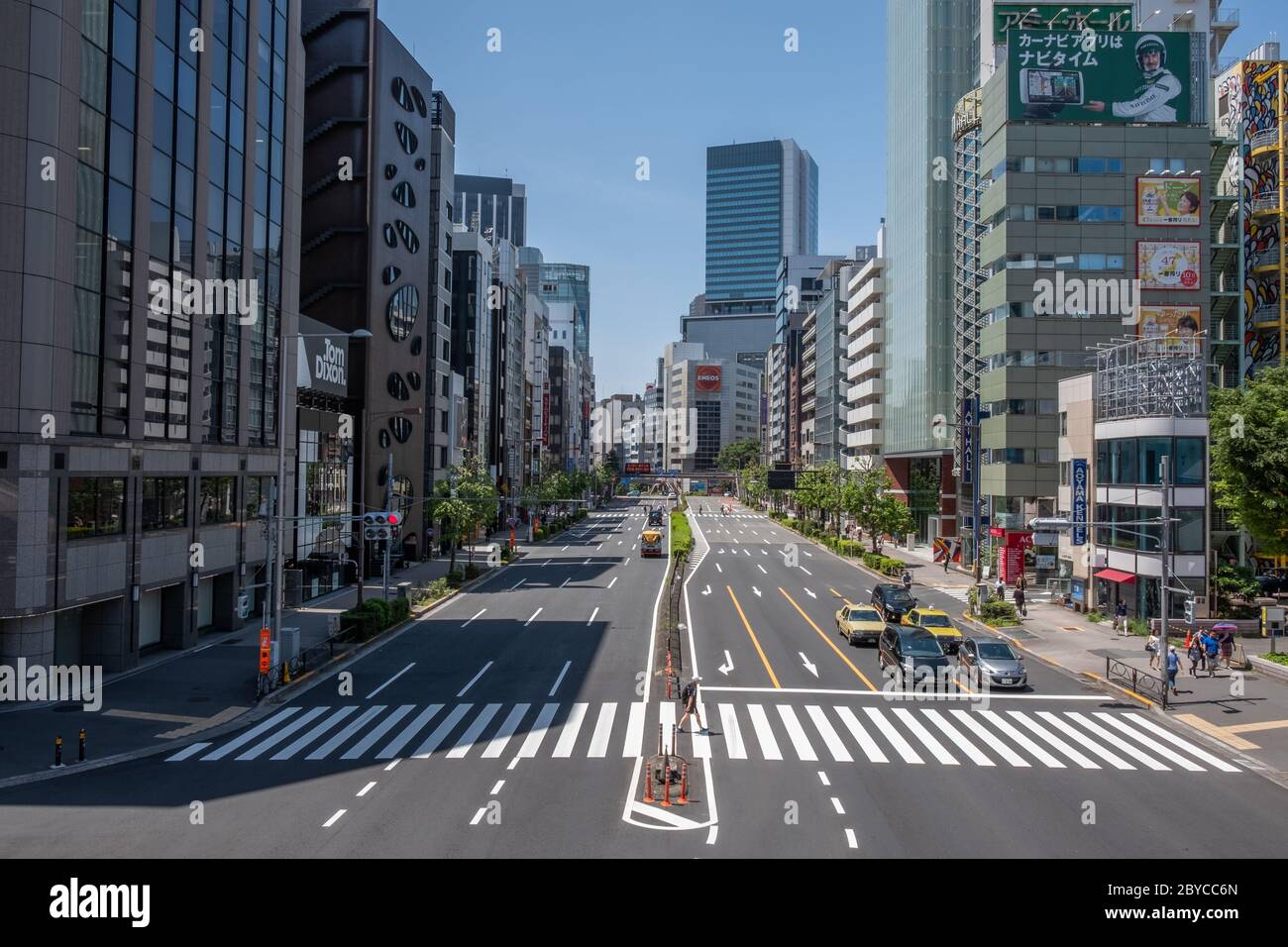 Empty street in Tokyo, Japan Stock Photo - Alamy