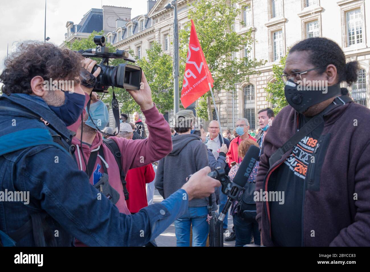 .Rally organized by SOS Racisme in tribute to George Floyd on the Place ...