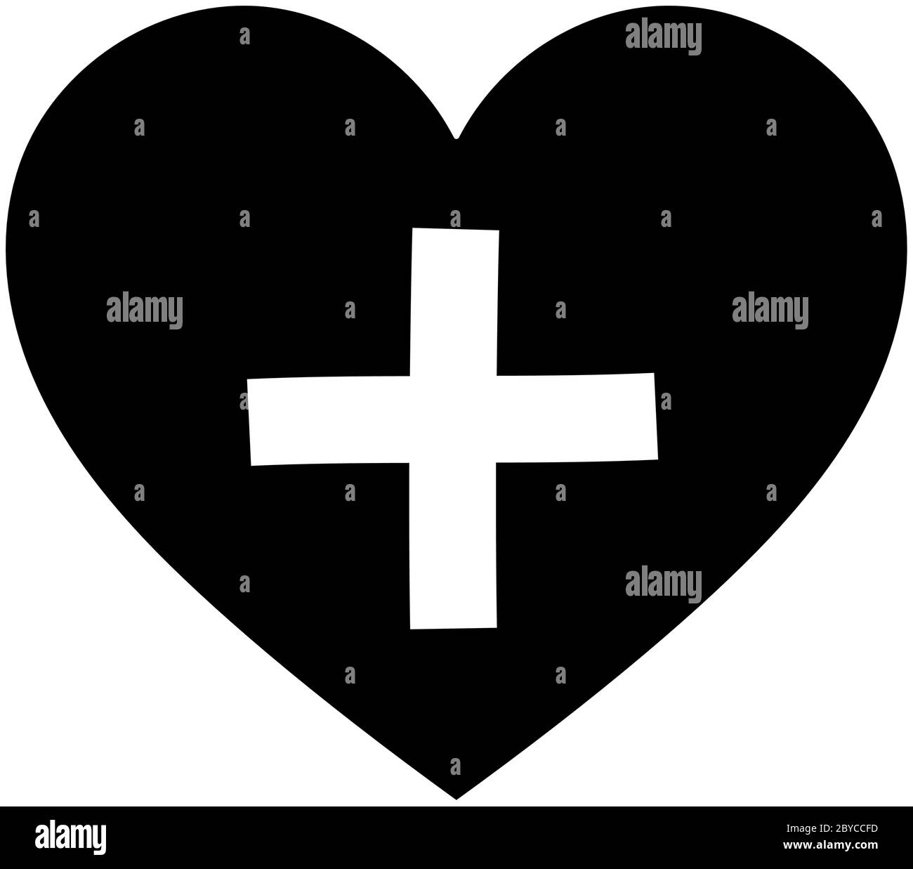 medical heart cross health care isolated design icon vector ...