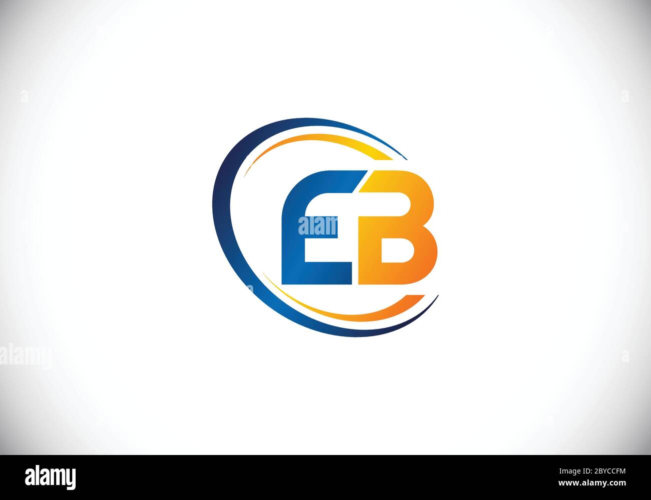Initial Monogram Letter E B Logo Design Vector Template. E B Letter ...