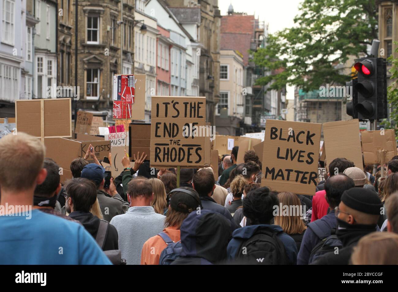 Oxford, London, UK - 9 June 2020:The Rhodes Must Fall campaign was ...