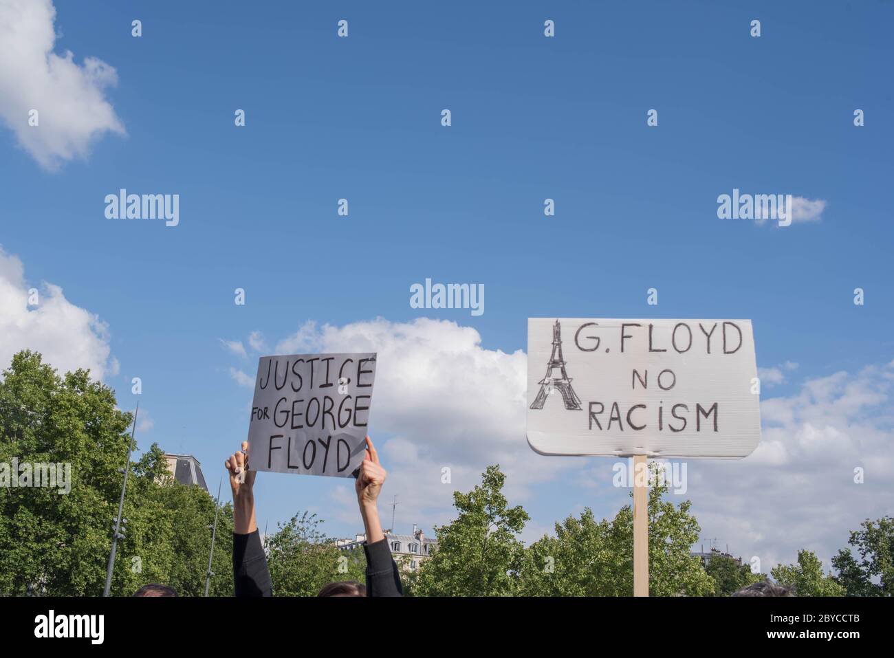 .Rally organized by SOS Racisme in tribute to George Floyd on the Place ...
