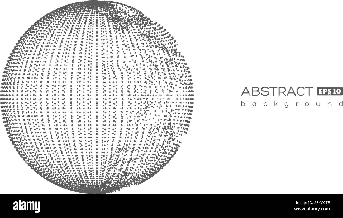 Abstract globe sphere with destroyed effect Stock Vector Image & Art ...