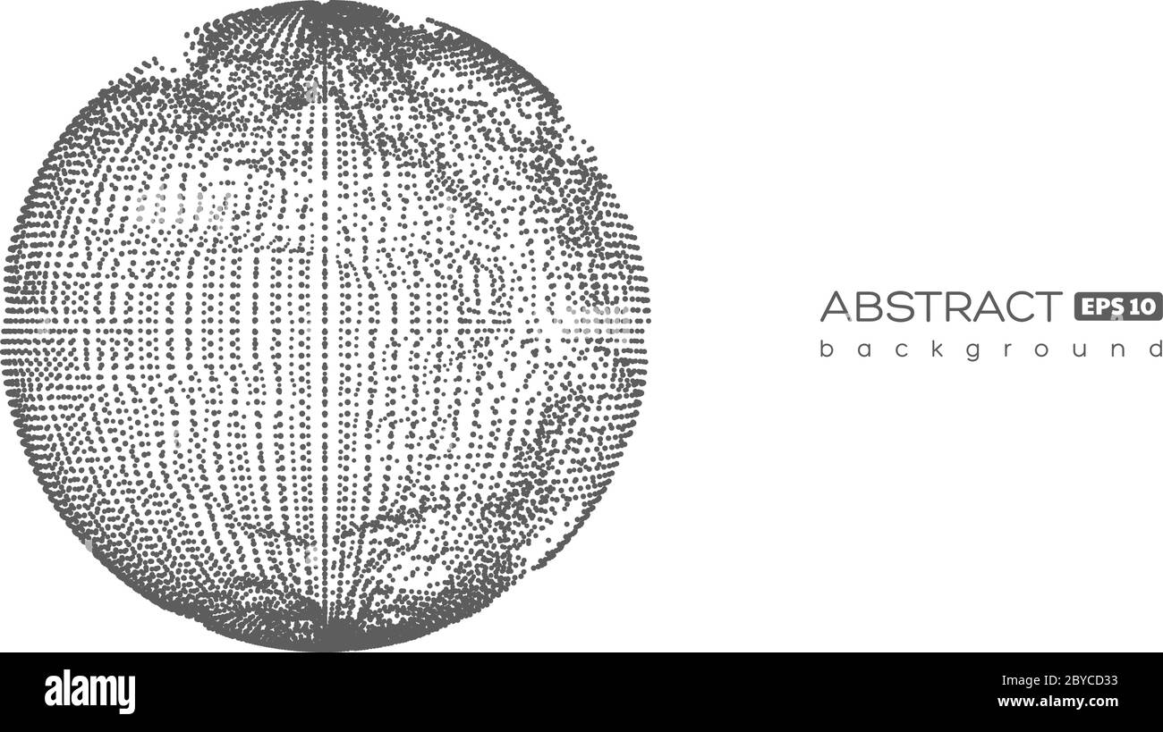 Abstract globe sphere with destroyed effect Stock Vector Image & Art ...