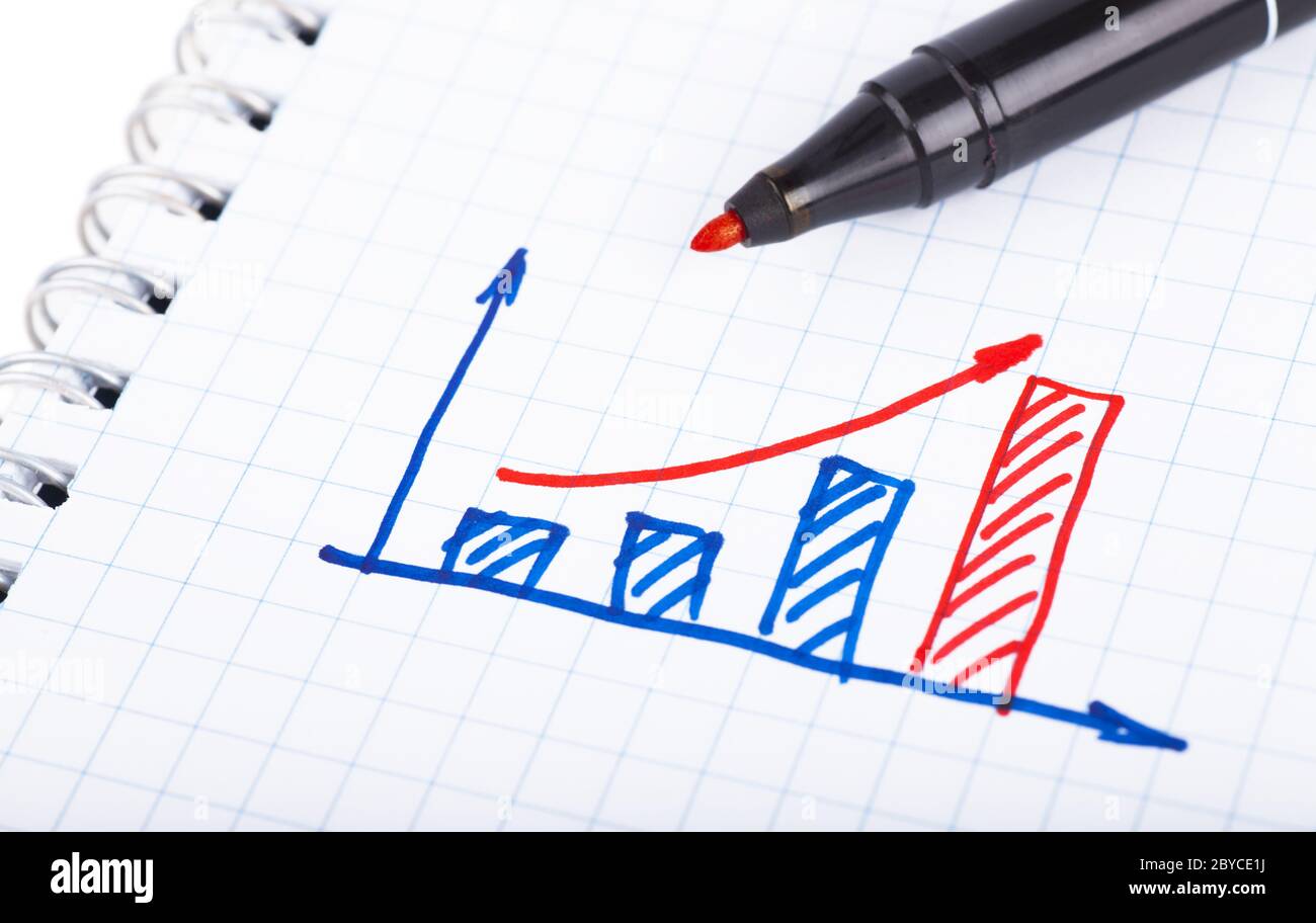 Hand drawing chart Stock Photo - Alamy