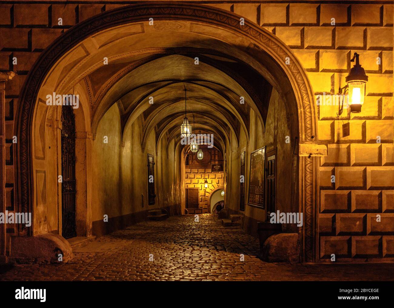 Krumlov castle passageway hi-res stock photography and images - Alamy