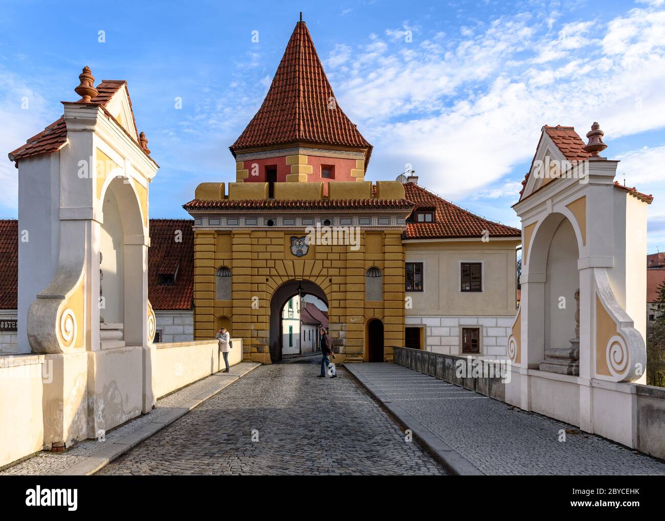 The Budweiser Gate / Budejovicka Brana at the north of the old town of ...