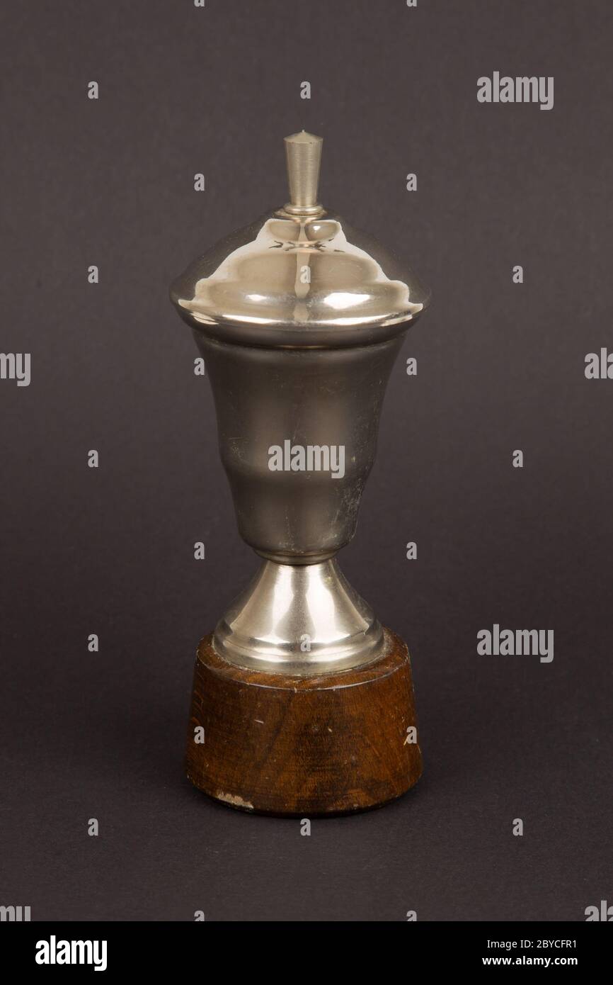 Very old trophy cup isolated Stock Photo - Alamy