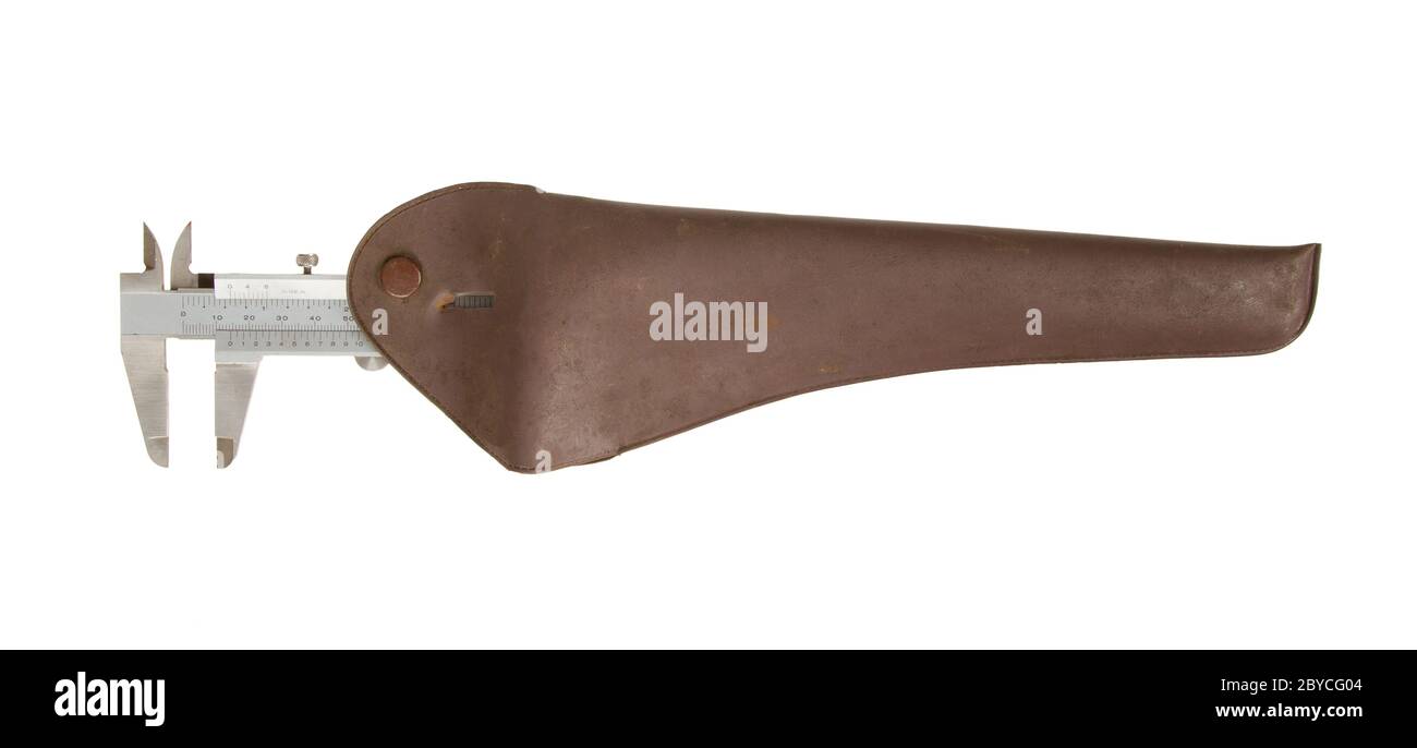 Old used caliper (an instrument for measuring Stock Photo - Alamy