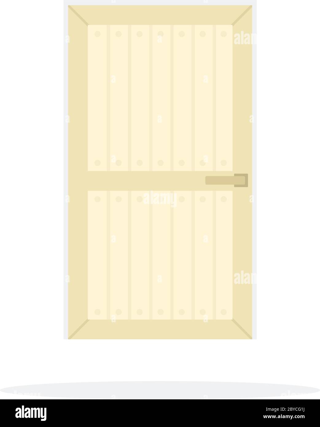 Wooden door vector flat isolated Stock Vector Image & Art - Alamy
