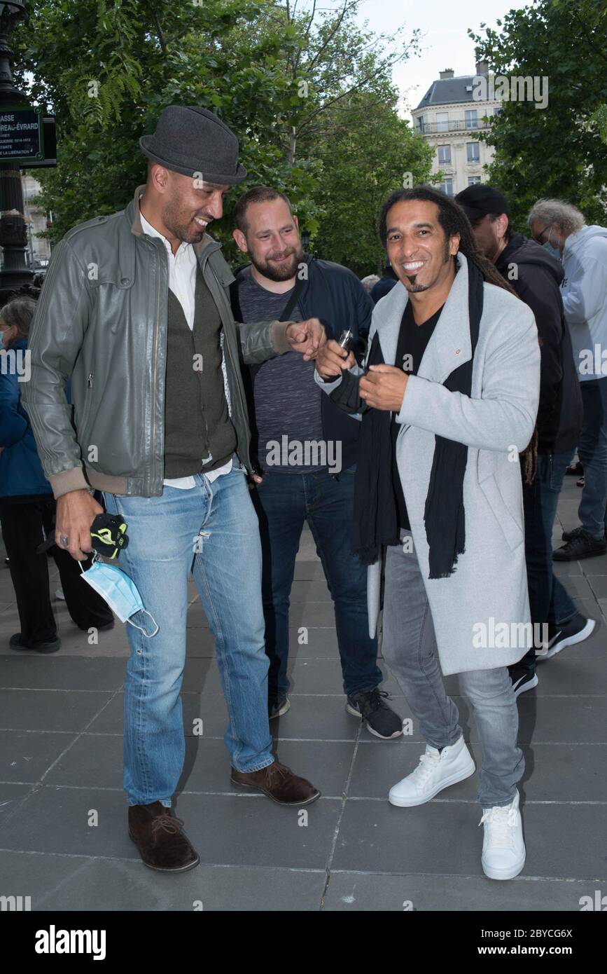 Rally organized by SOS Racisme in tribute to George Floyd on the Place ...