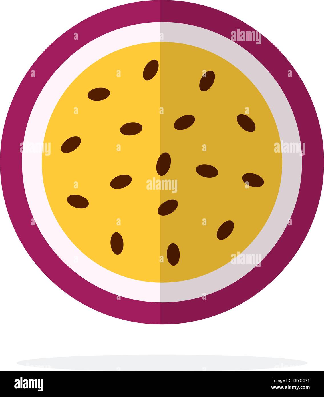 Fresh passion fruit cut Stock Vector Images - Alamy