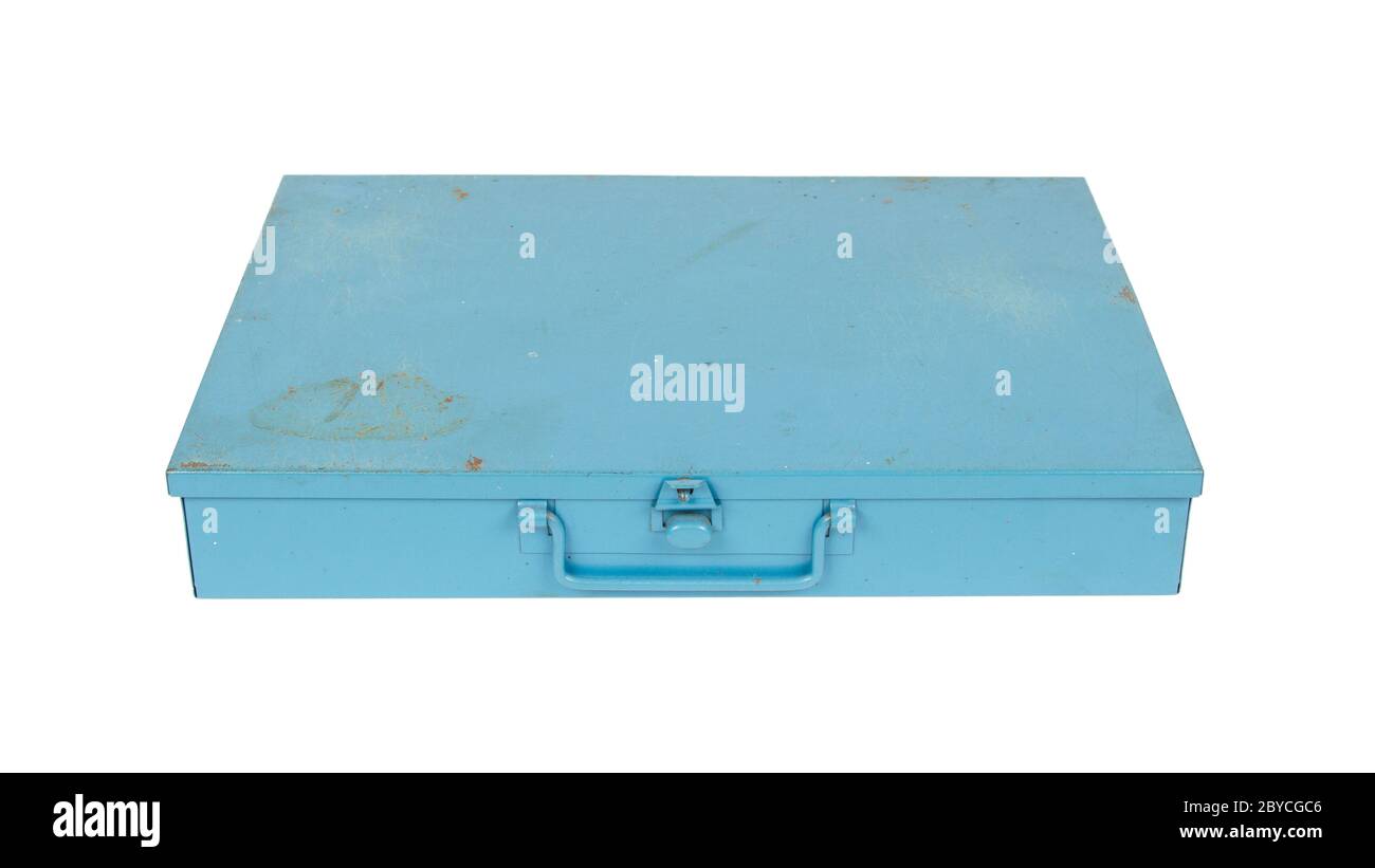 Old metal box isolated Stock Photo - Alamy