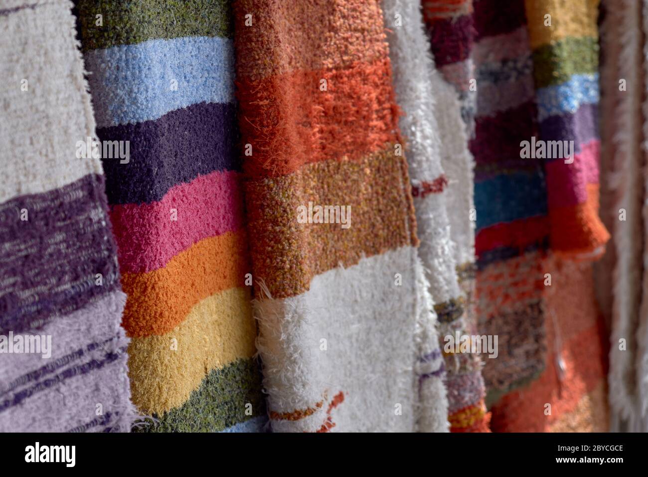 Fabrics with different colors and good texture Stock Photo - Alamy