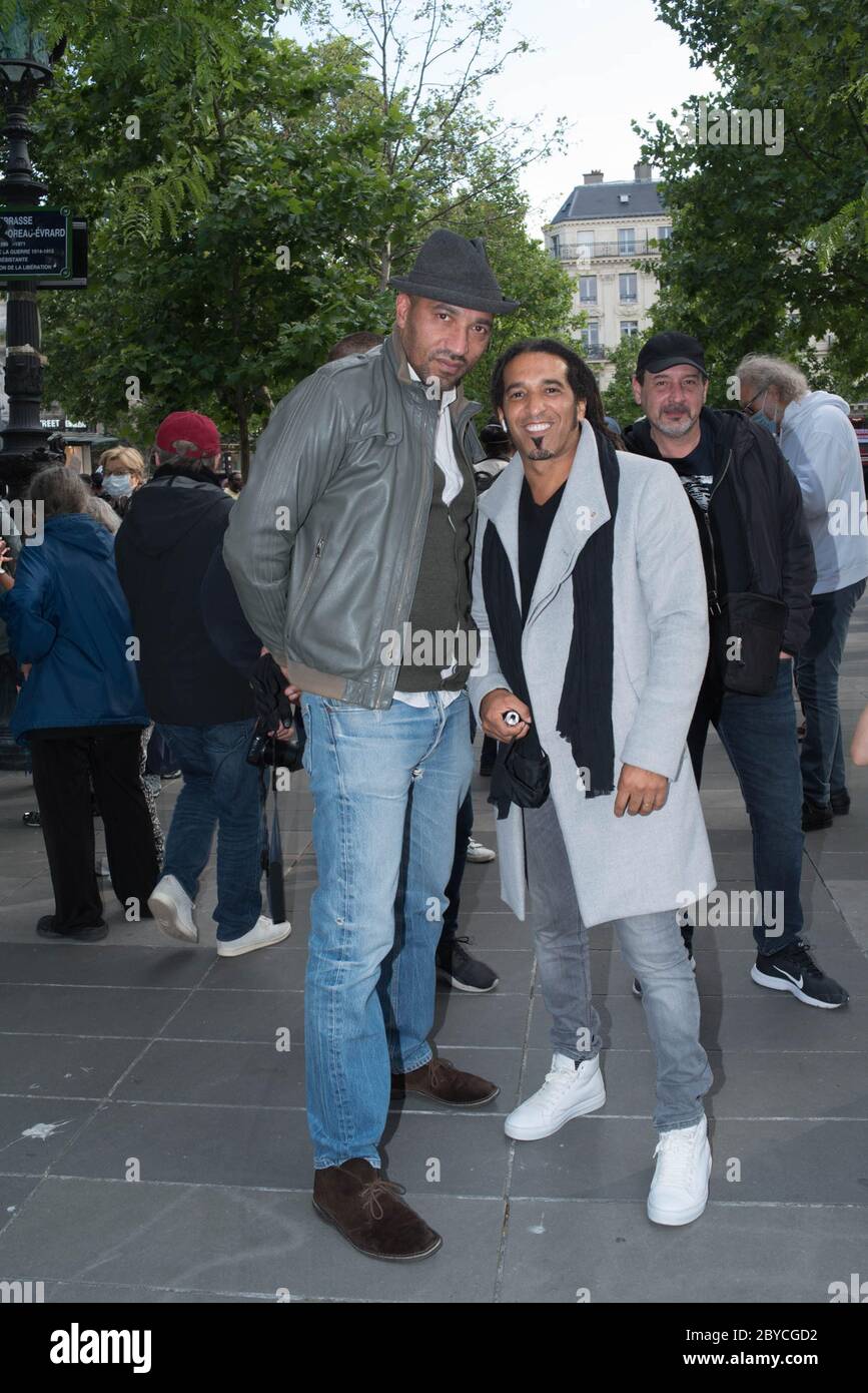 Rally organized by SOS Racisme in tribute to George Floyd on the Place ...