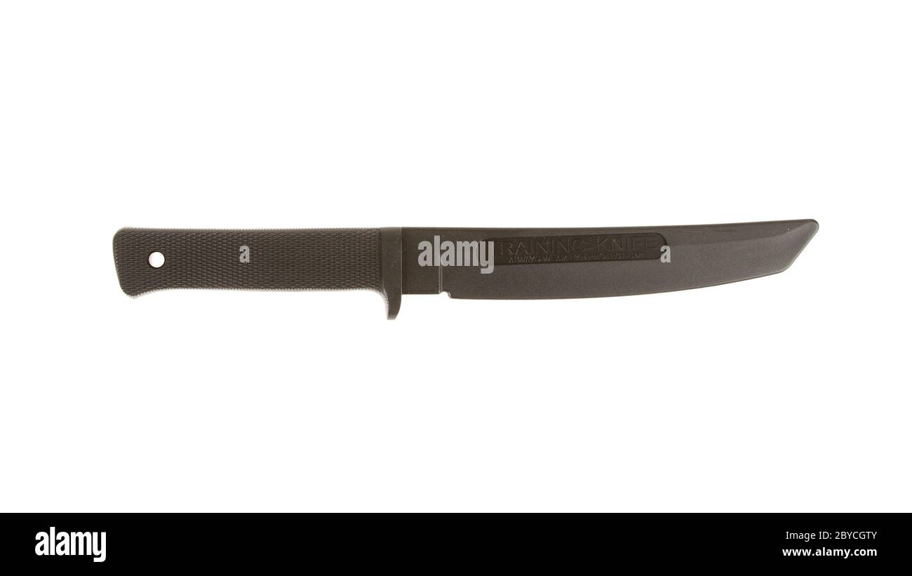 Rubber training knife isolated Stock Photo - Alamy