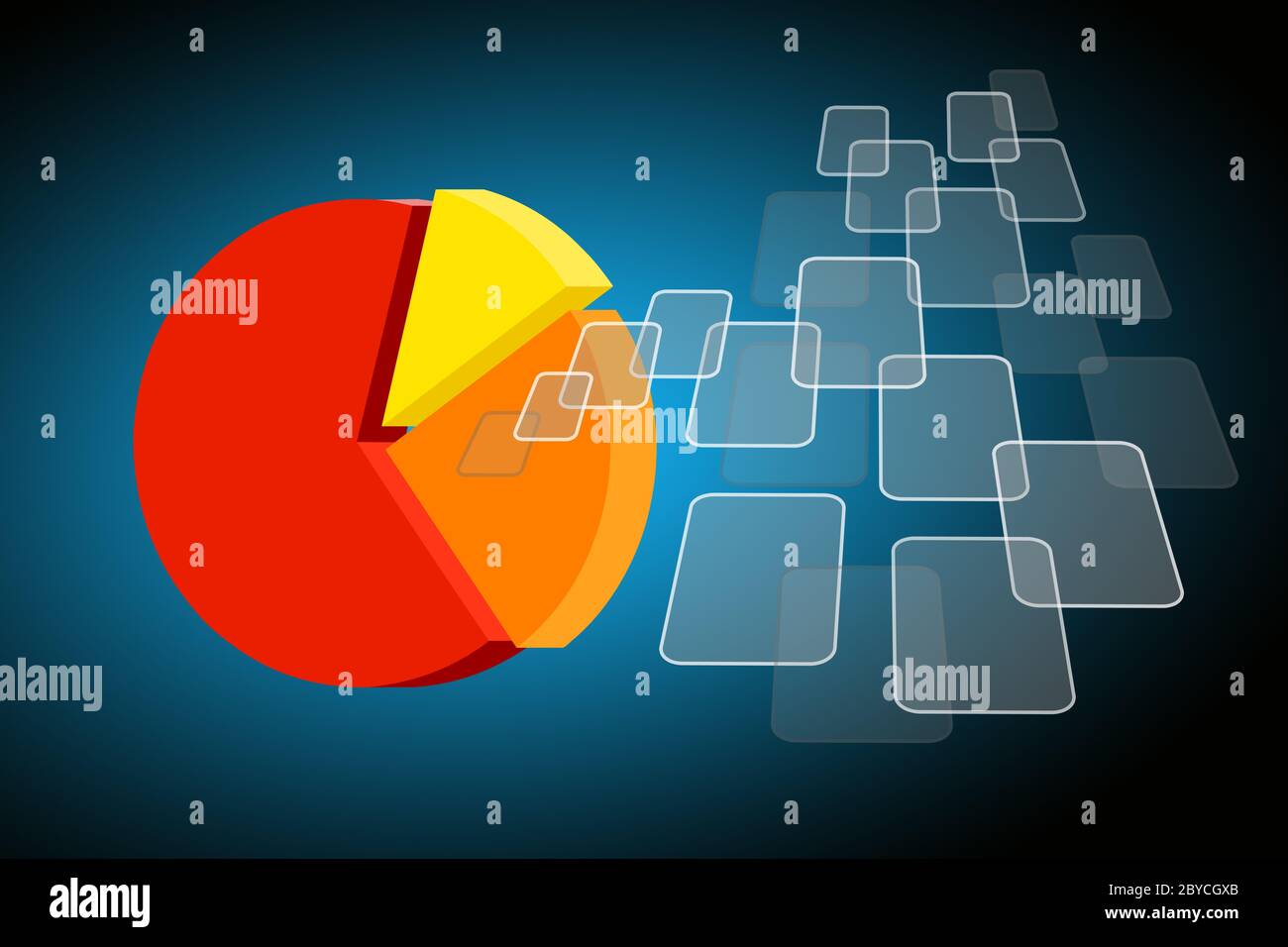 colorful pie chart- graph Stock Photo - Alamy