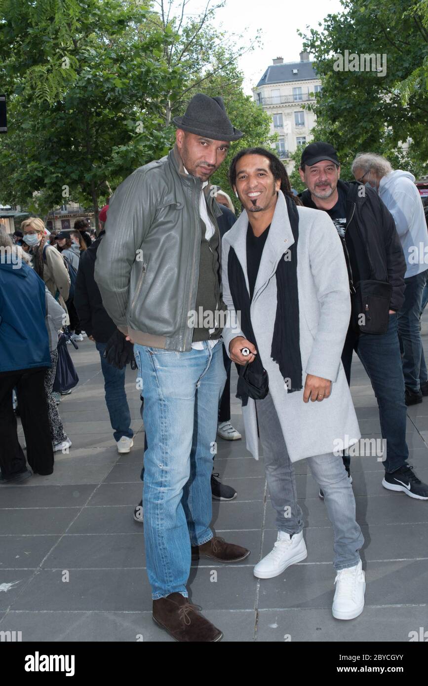 Rally organized by SOS Racisme in tribute to George Floyd on the Place ...