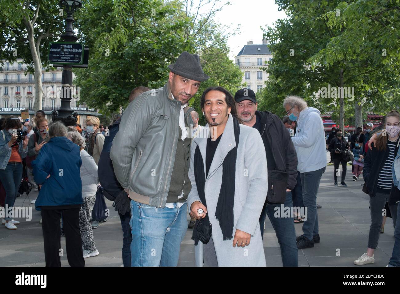 Rally organized by SOS Racisme in tribute to George Floyd on the Place ...