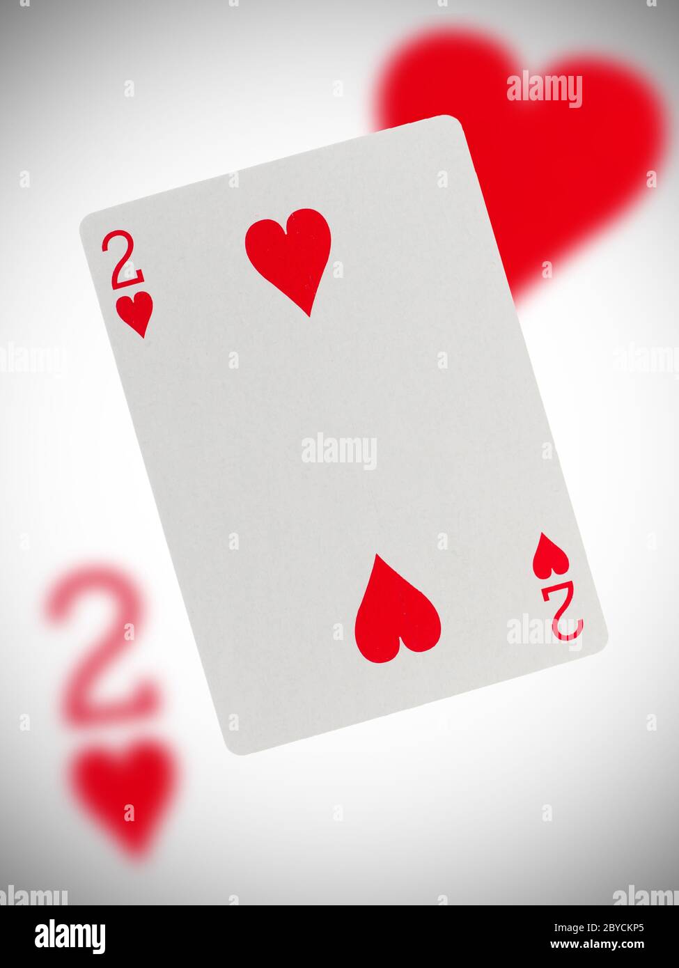 Playing card, two of hearts Stock Photo - Alamy