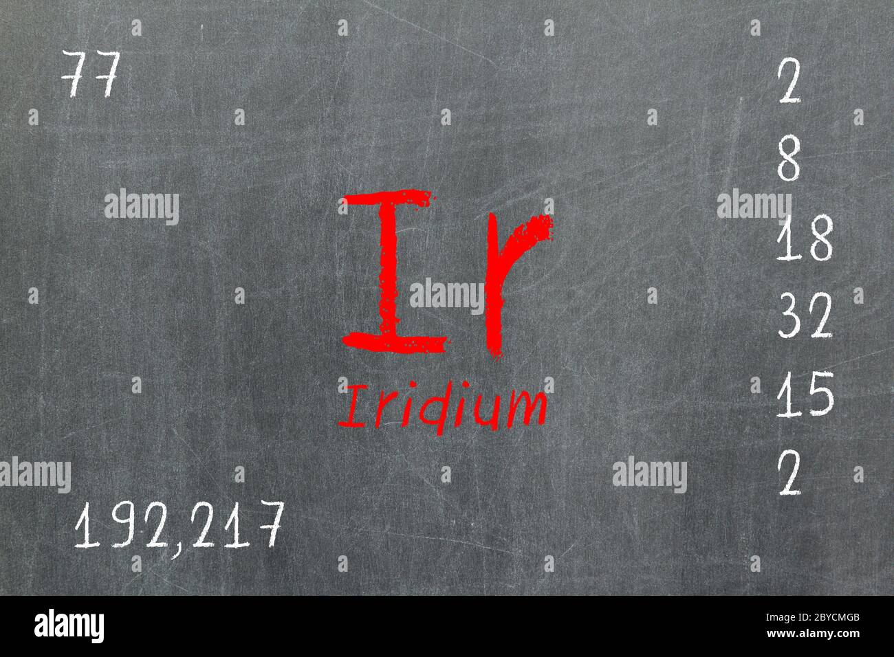 Isolated blackboard with periodic table, Iridium Stock Photo - Alamy