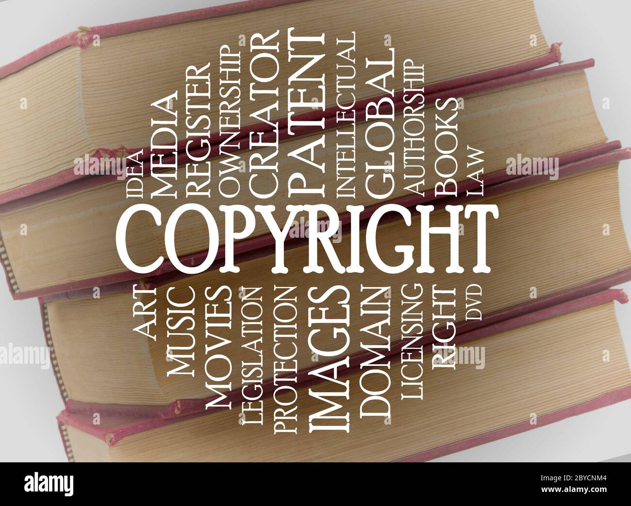 Copyright word cloud concept Stock Photo - Alamy