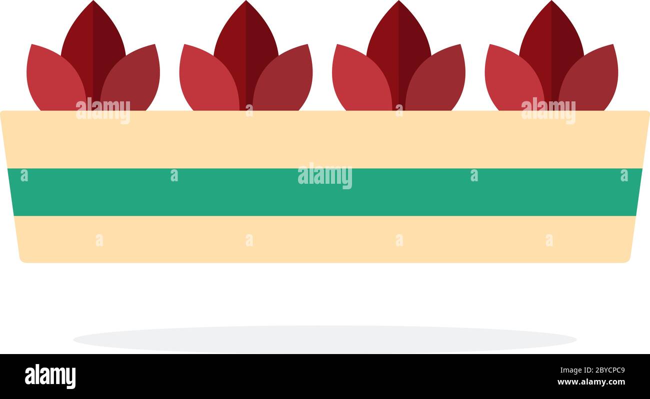 Long pot for indoor plants flat isolated Stock Vector Image & Art - Alamy