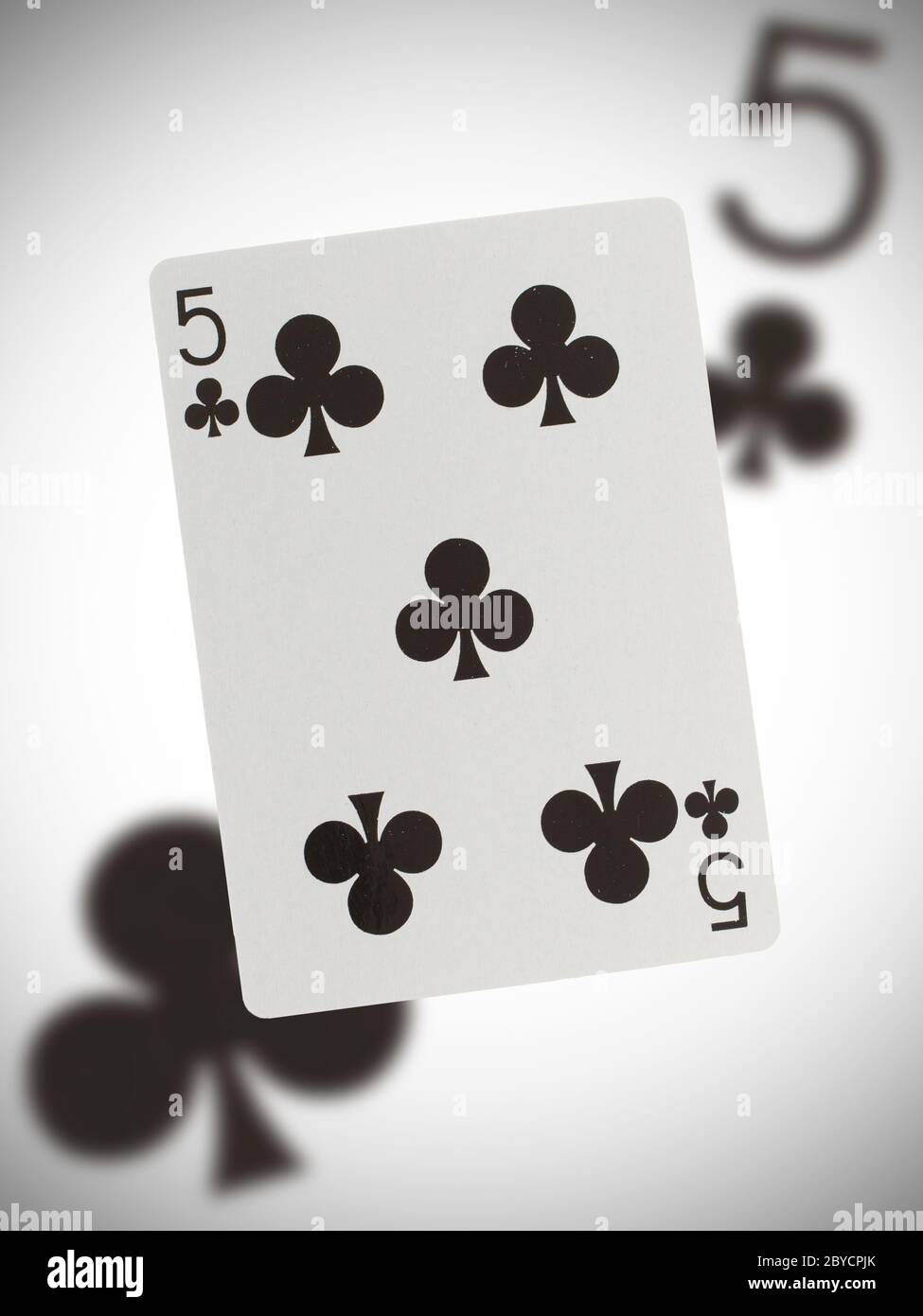 Playing card, five Stock Photo - Alamy