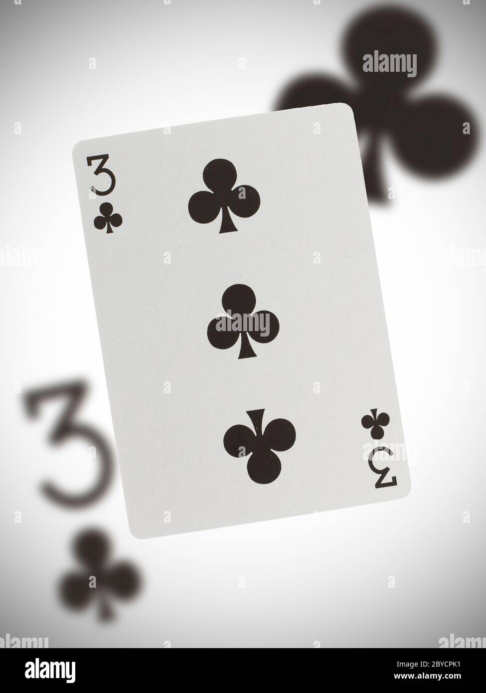 Playing card, three Stock Photo - Alamy