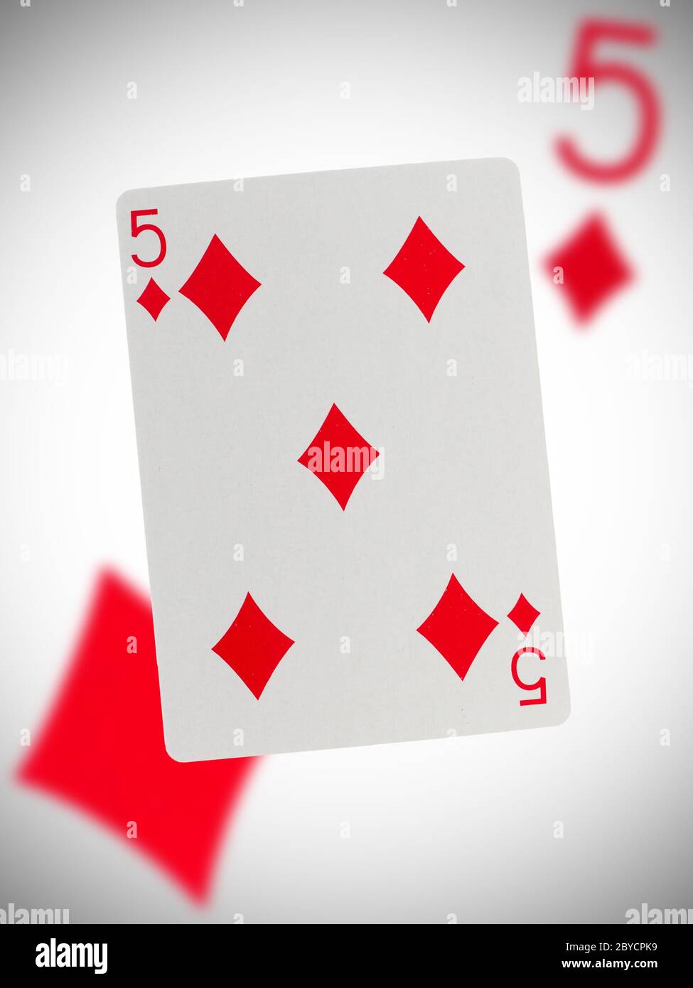 Playing card, five Stock Photo - Alamy