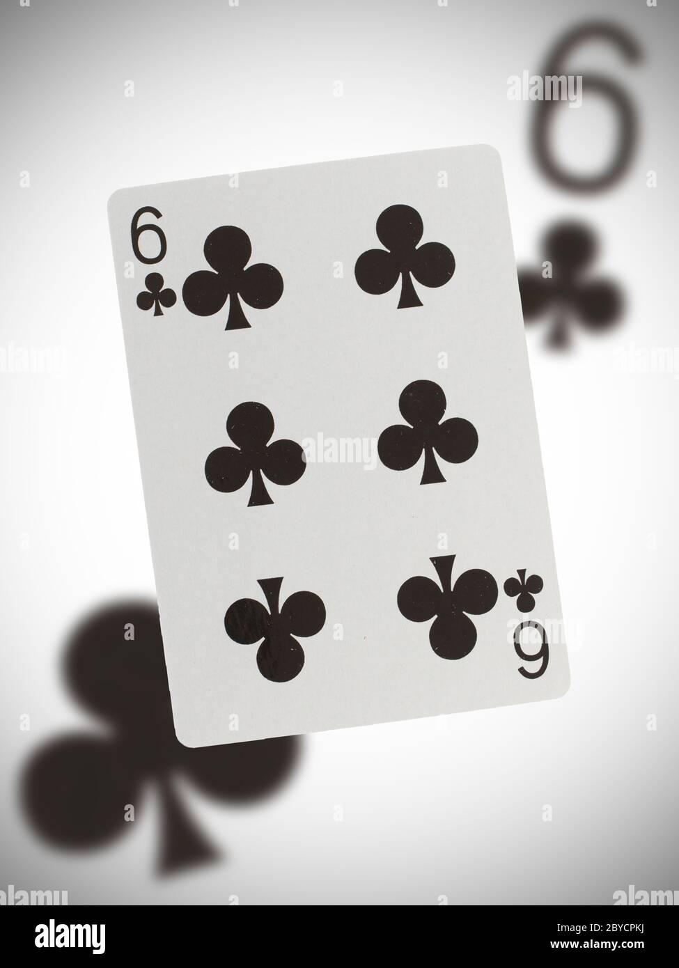 Playing card, six Stock Photo - Alamy