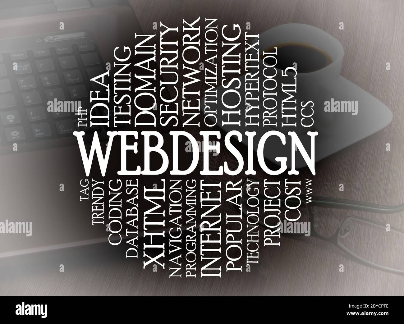 Word cloud webdesign concept Stock Photo - Alamy